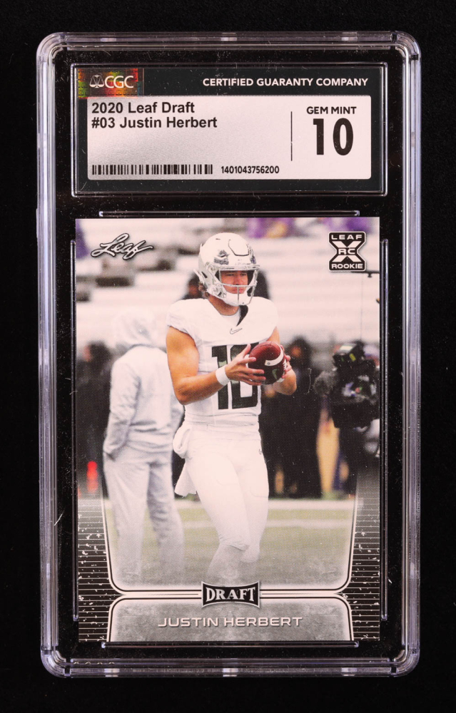 Justin Herbert 2020 Leaf Draft #3 RC (CGC 10) | Pristine Auction