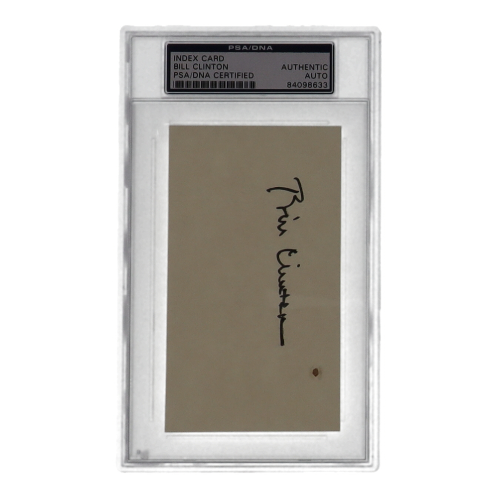 Bill Clinton Signed Index Card (PSA) | Pristine Auction