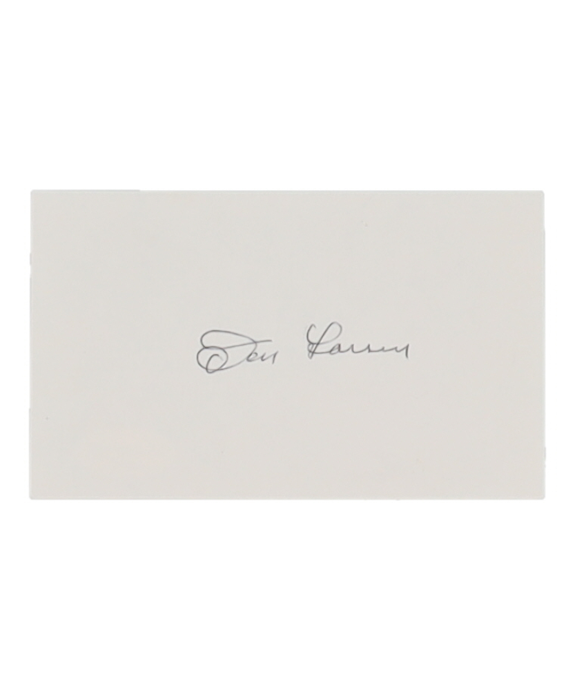 Don Larsen Signed Index Card (AutographCOA) | Pristine Auction