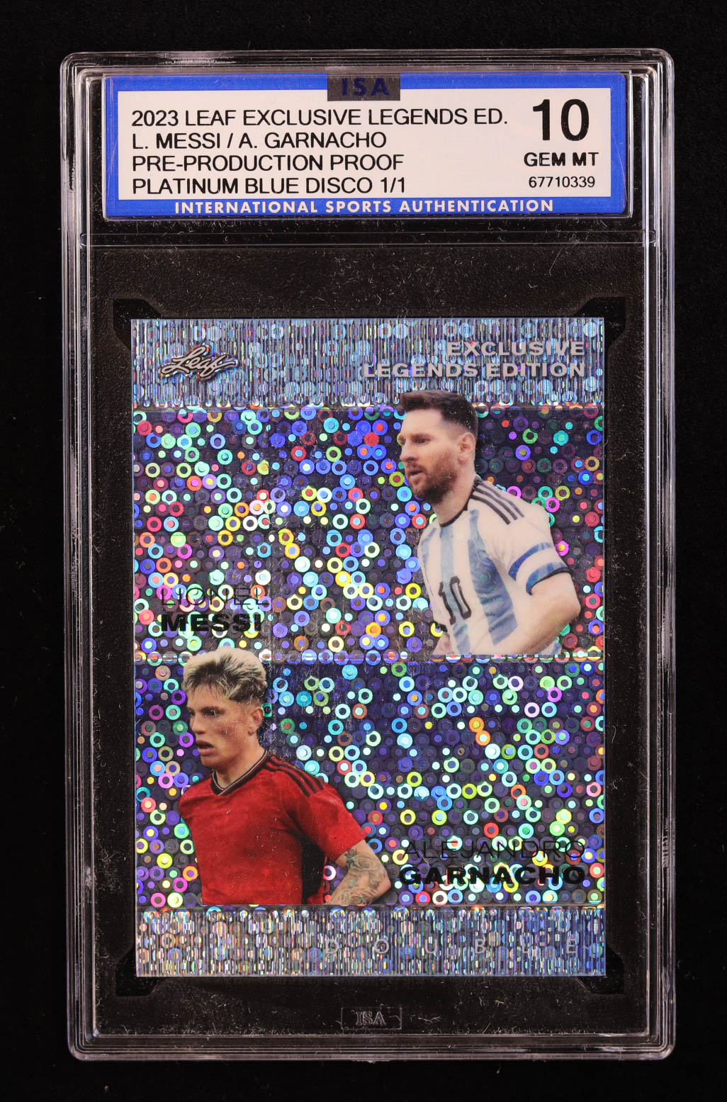 Lionel Messi / Alejandro Garnacho 2023 Leaf Exclusive Legends Edition ...