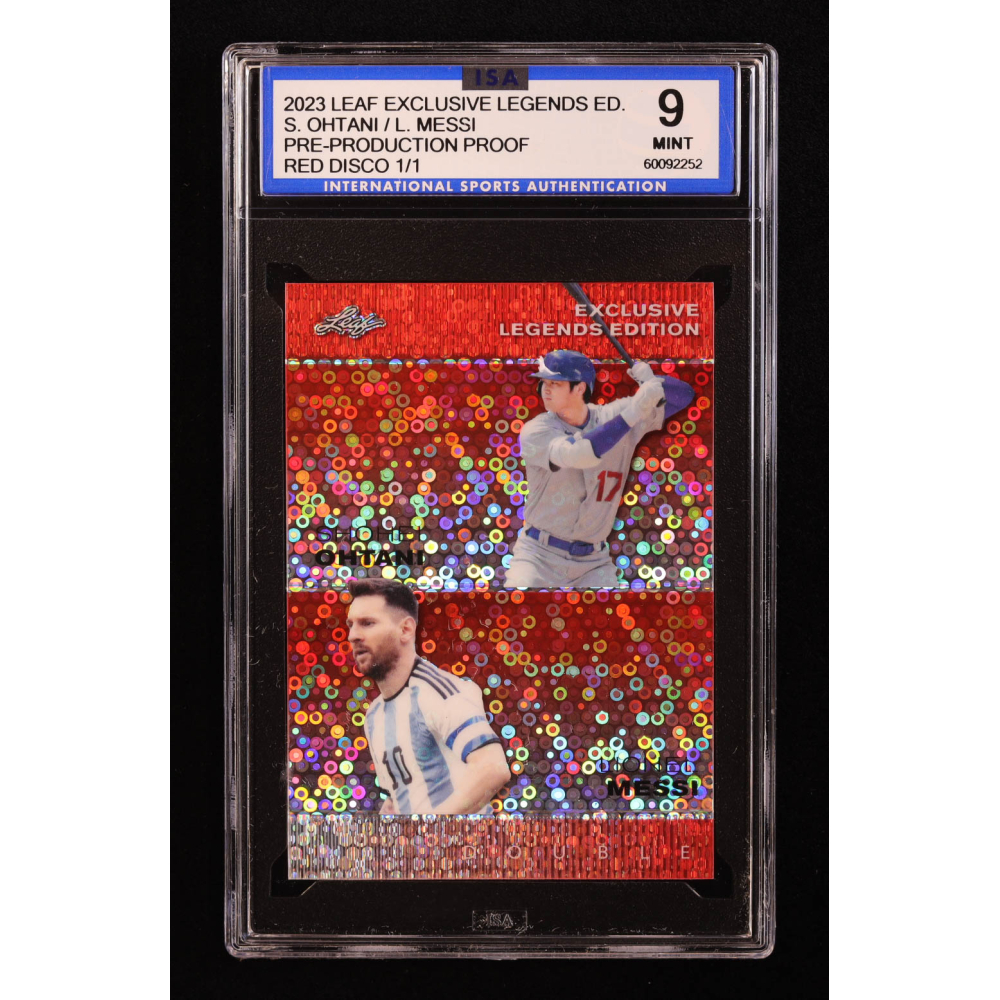 Shohei Ohtani / Lionel Messi 2023 Leaf Exclusive Legends Edition Disco ...