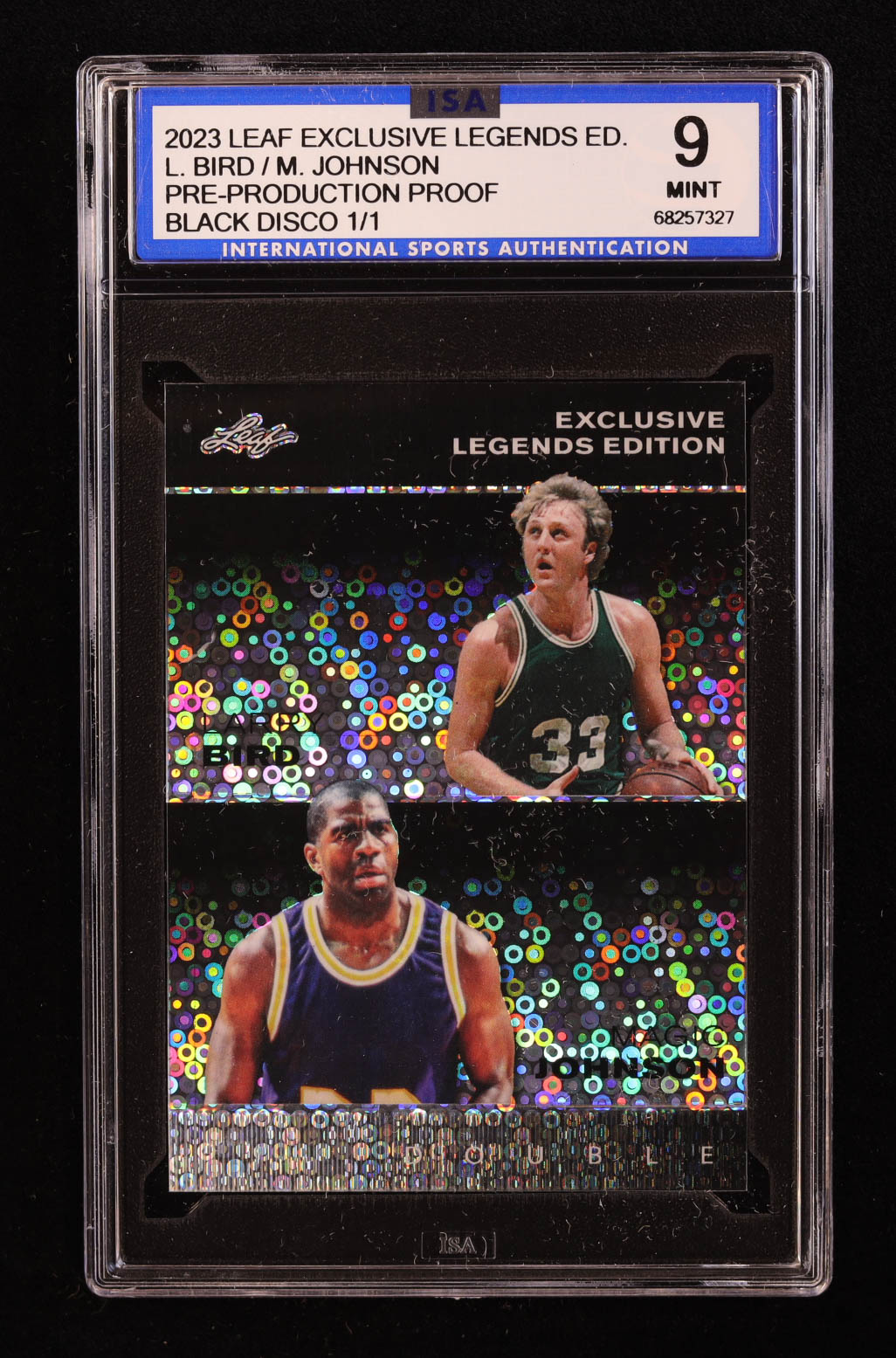 Larry Bird / Magic Johnson 2023 Leaf Exclusive Legends Edition Disco ...