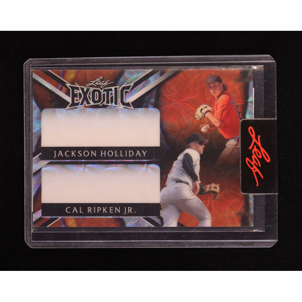 Jackson Holliday / Cal Ripken Jr. 2023 Leaf Exotic Kaleidoscope Clown ...