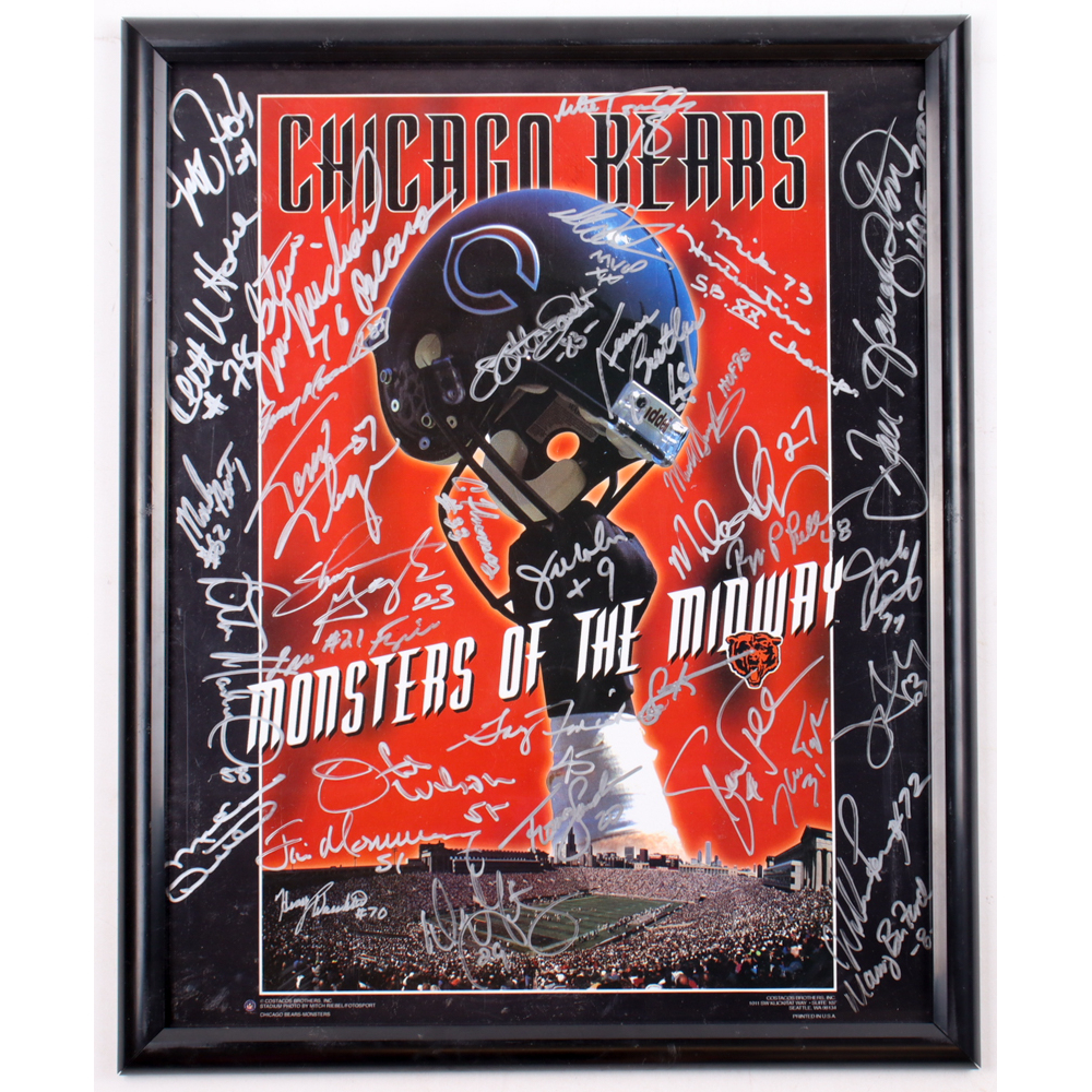 1985 Bears Custom Framed Poster Display Signed by (33) with Richard ...