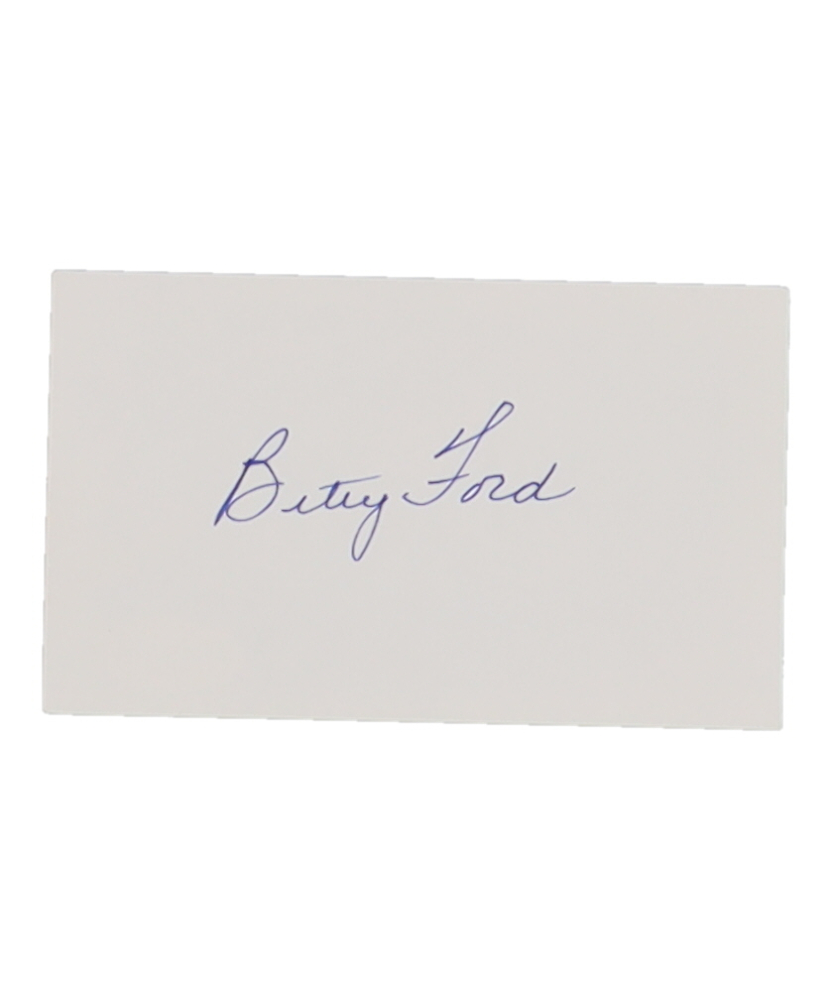 Betty Ford Signed Index Card (AutographCOA) | Pristine Auction