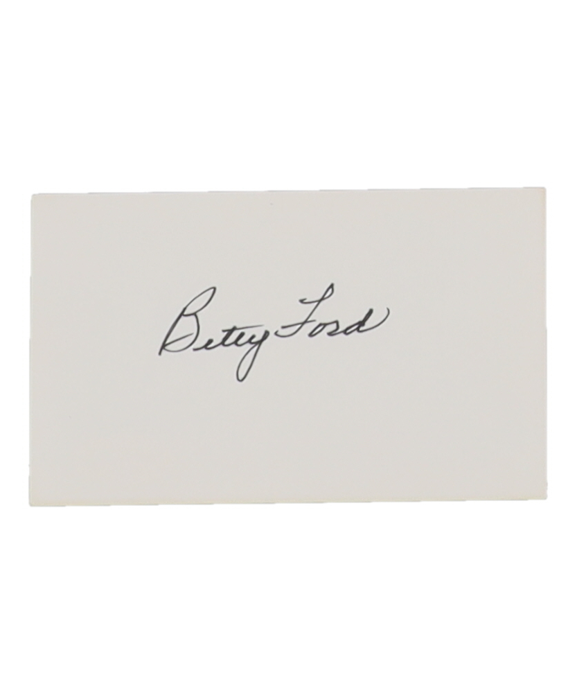 Betty Ford Signed Index Card (AutographCOA) | Pristine Auction