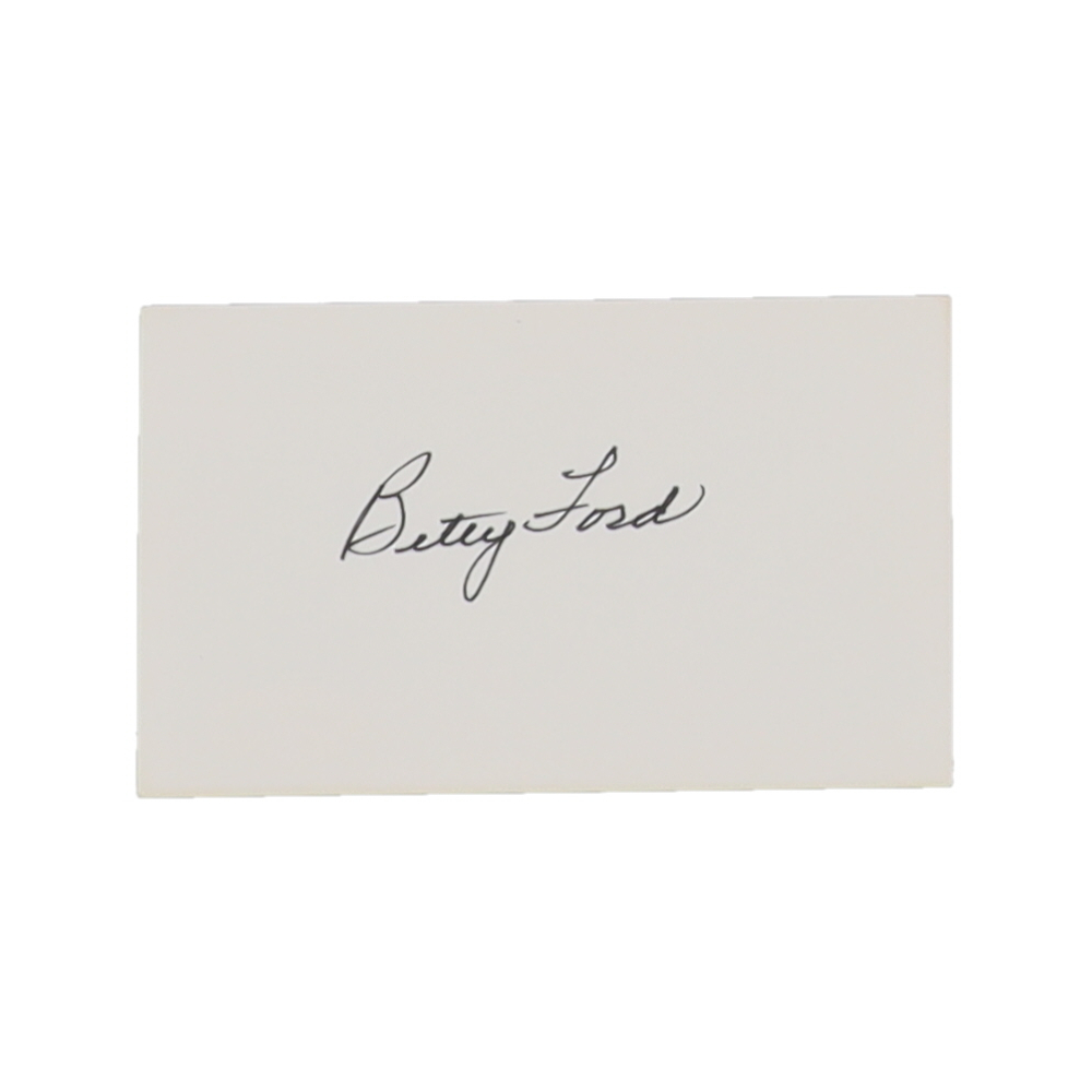 Betty Ford Signed Index Card (AutographCOA) | Pristine Auction