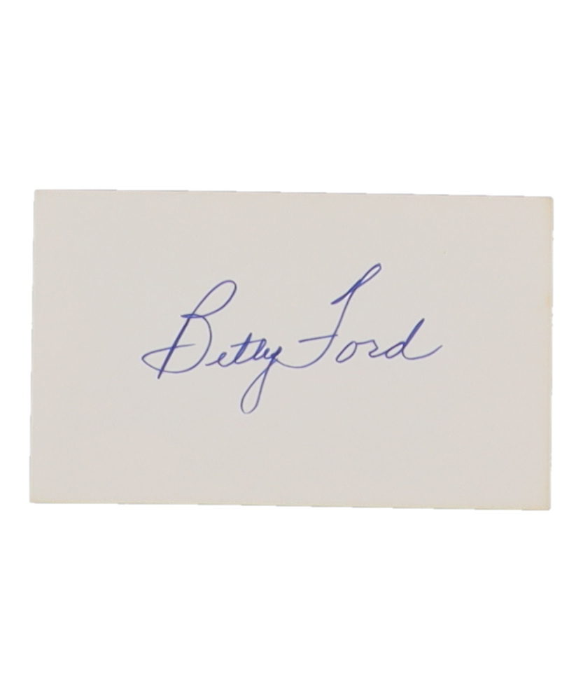Betty Ford Signed Index Card (AutographCOA) | Pristine Auction