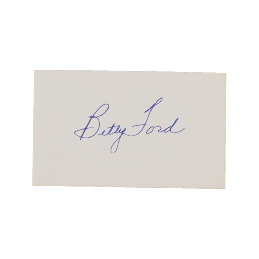 Betty Ford Signed Index Card (AutographCOA) | Pristine Auction
