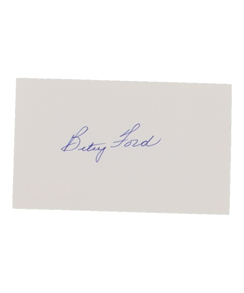 Betty Ford Signed Index Card (AutographCOA) | Pristine Auction