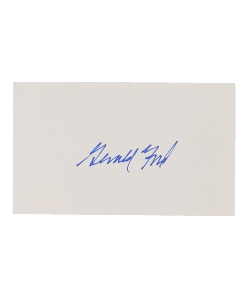 Gerald R. Ford Signed Index Card (AutographCOA) | Pristine Auction