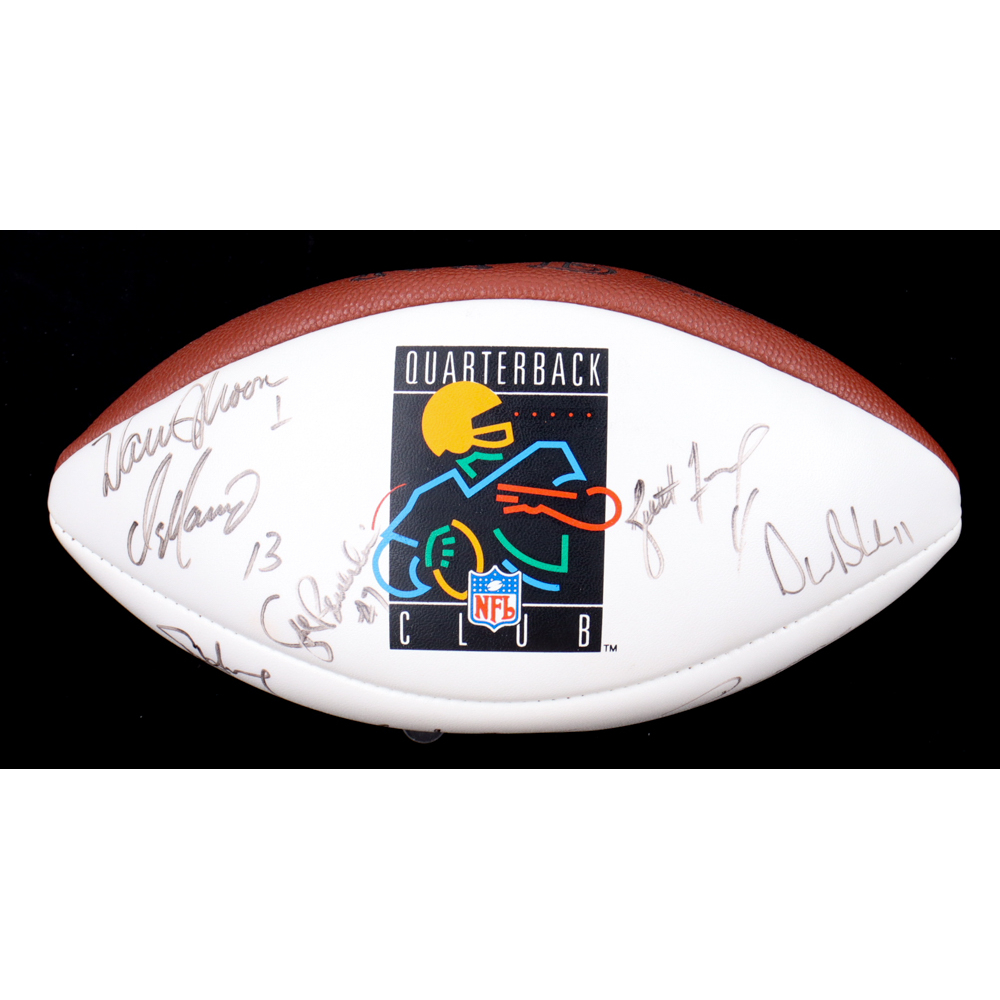 "NFL Quarterback Greats" NFL Quarterback Club Logo Football Signed By ...
