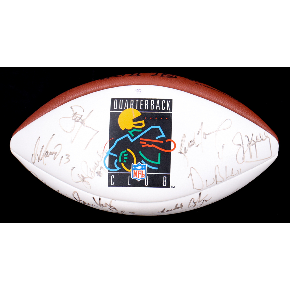 "NFL Quarterback Greats" NFL Quarterback Club Logo Football Signed By ...