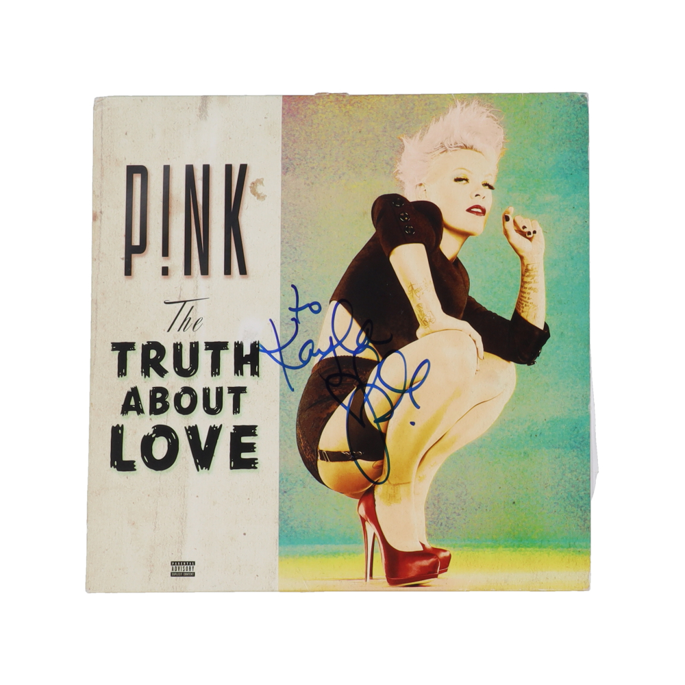 Pink Signed "The Truth About Love" Vinyl Record Album (AutographCOA ...