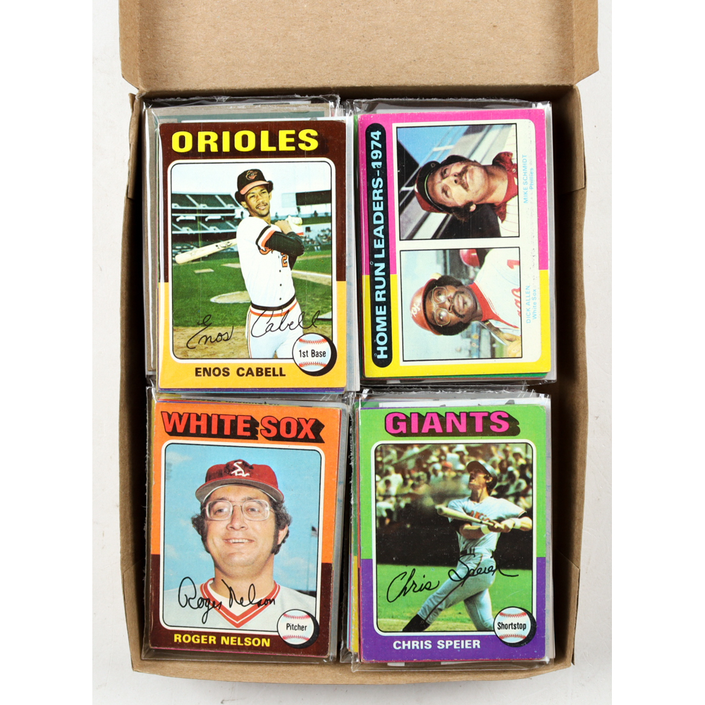 1975 Topps Baseball Cello Fun Pack Vending Box with (20) Packs ...