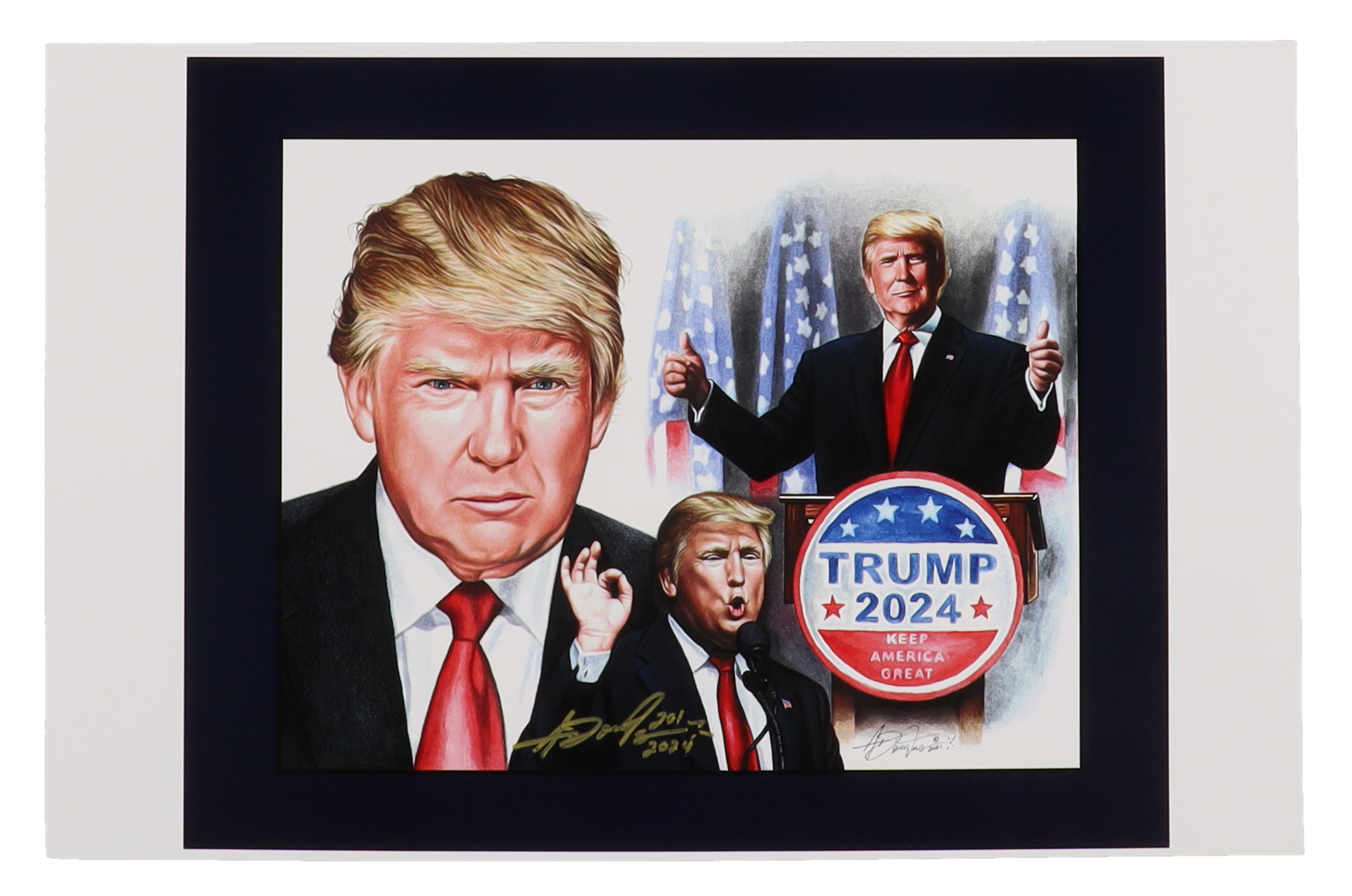 "Donald Trump" LE 11x17 Lithograph By Anthony Douglas (PA LOA ...