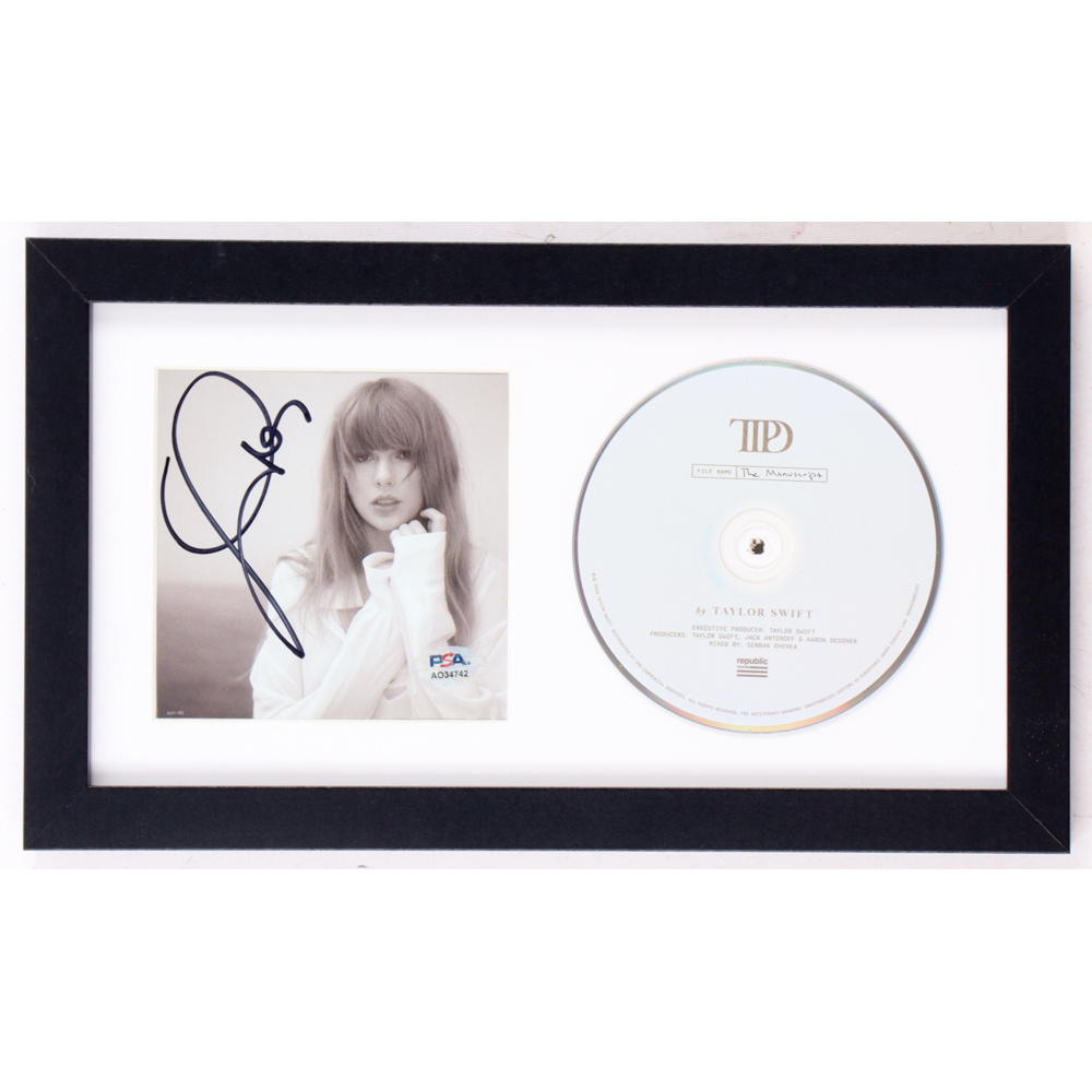 Taylor Swift Signed "The Tortured Poets Department" Custom Framed CD ...