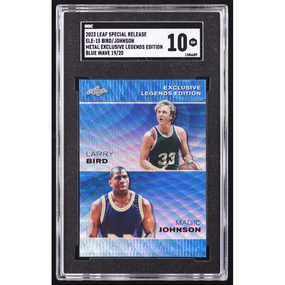 Larry Bird / Magic Johnson 2023 Leaf Special Release Metal Exclusive ...