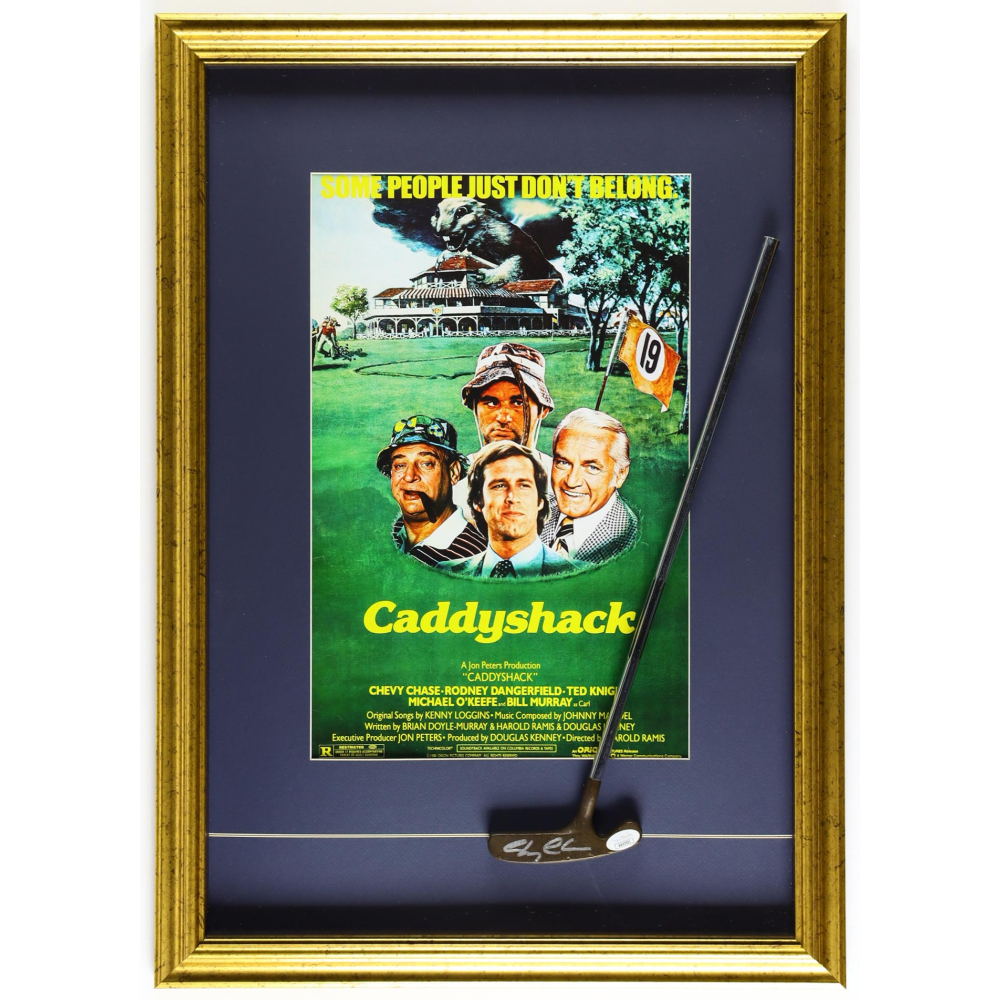 Chevy Chase Signed "Caddyshack" Custom Framed Putter Display With ...