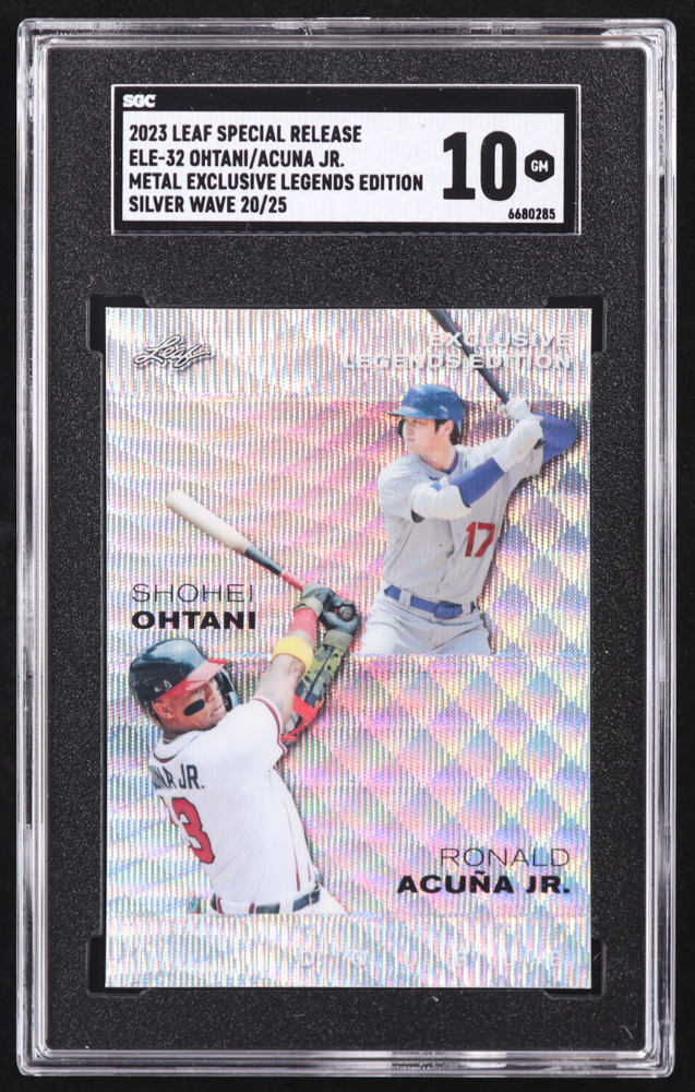 Shohei Ohtani / Ronald Acuna Jr. 2023 Leaf Special Release Metal ...