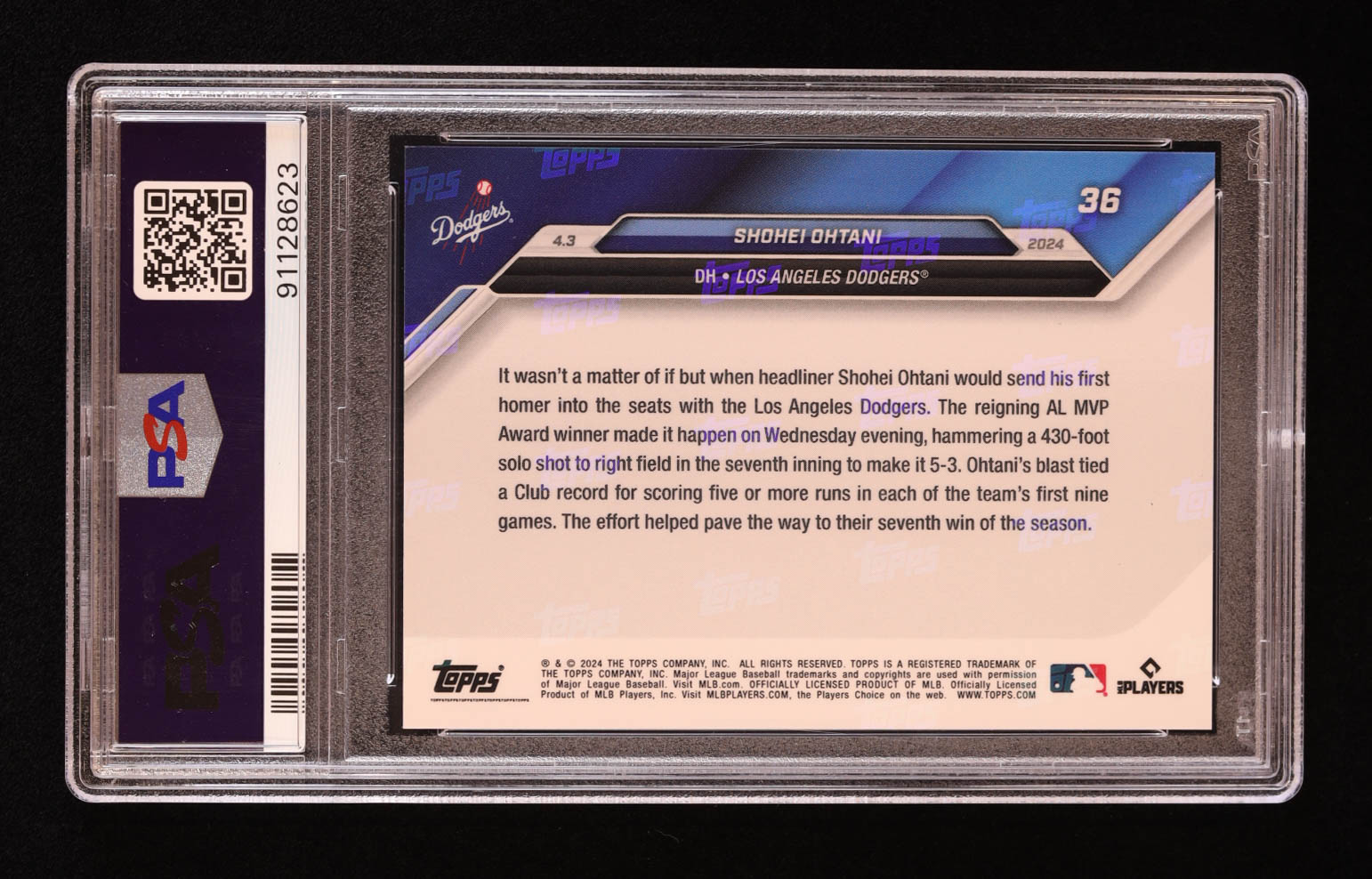 Shohei Ohtani 2024 Topps Now #36 (PSA 10) | Pristine Auction