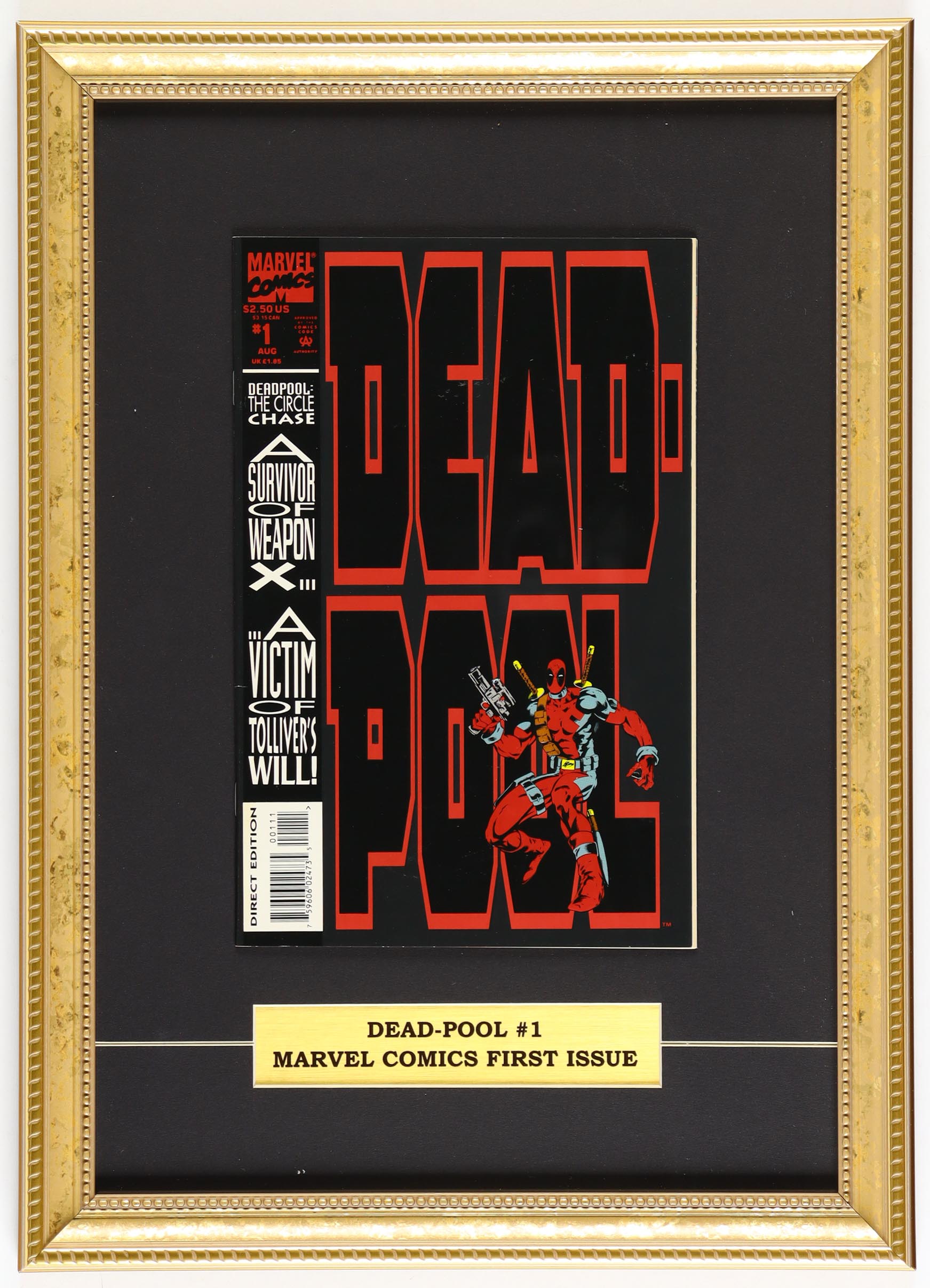 1993 "Deadpool - The Circle Chase" Issue #1 Marvel Custom Framed Comic ...