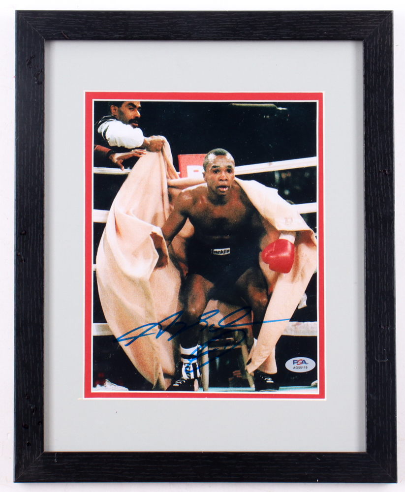 Sugar Ray Leonard Signed Custom Framed Photo (PSA) | Pristine Auction