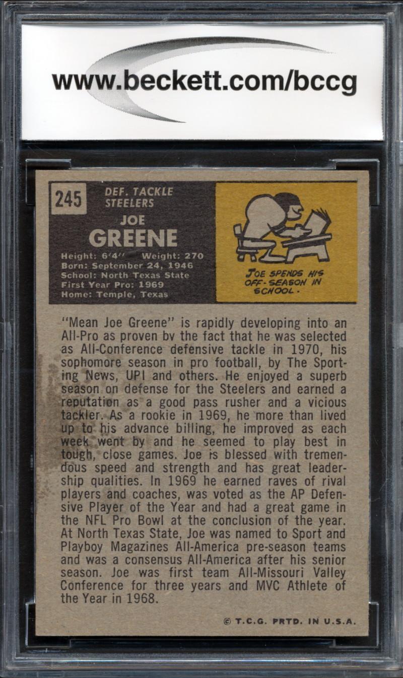 Joe Greene 1971 Topps #245 RC (BCCG 9) | Pristine Auction