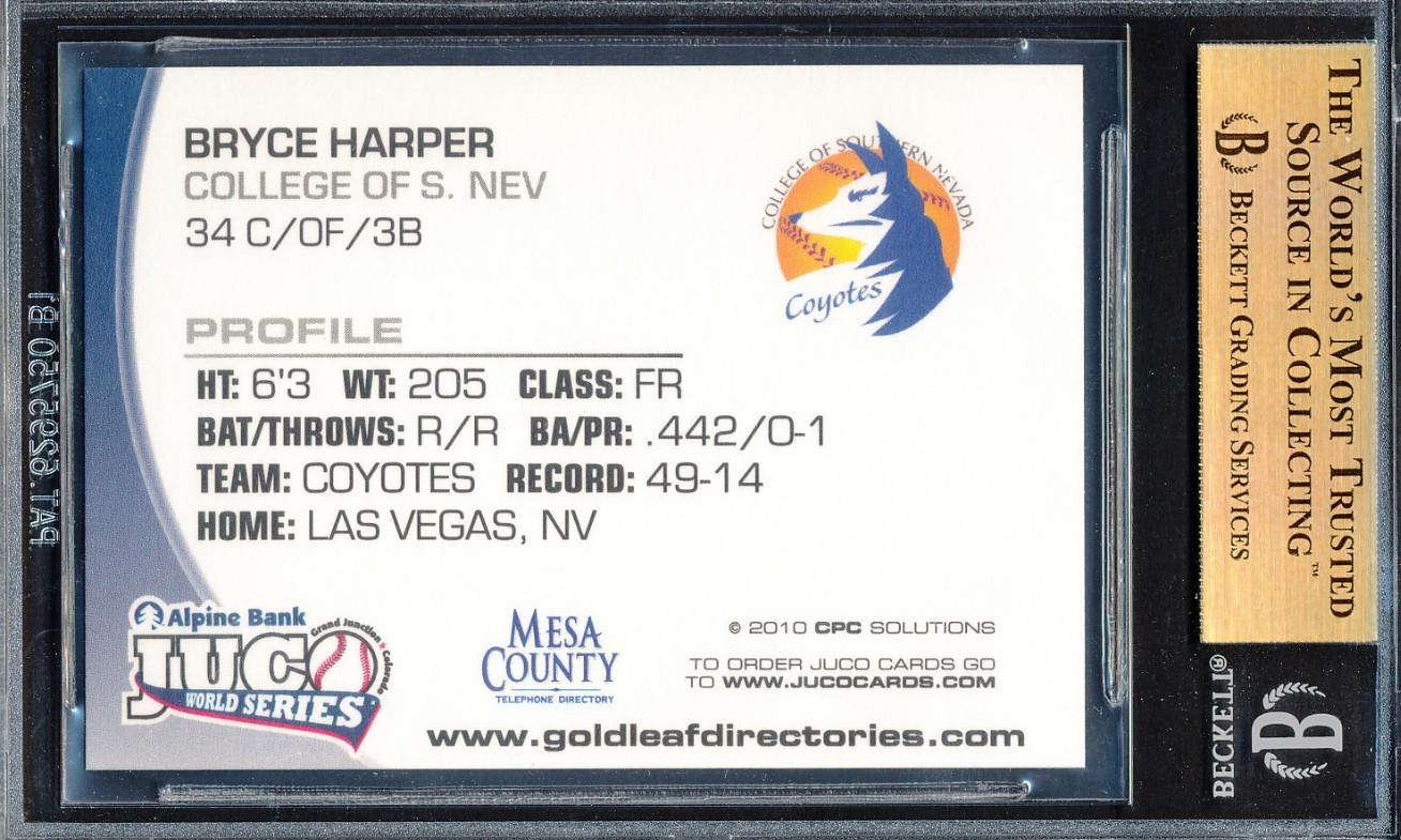 Bryce Harper 2010 JUCO World Series #1 (BGS 9.5) | Pristine Auction