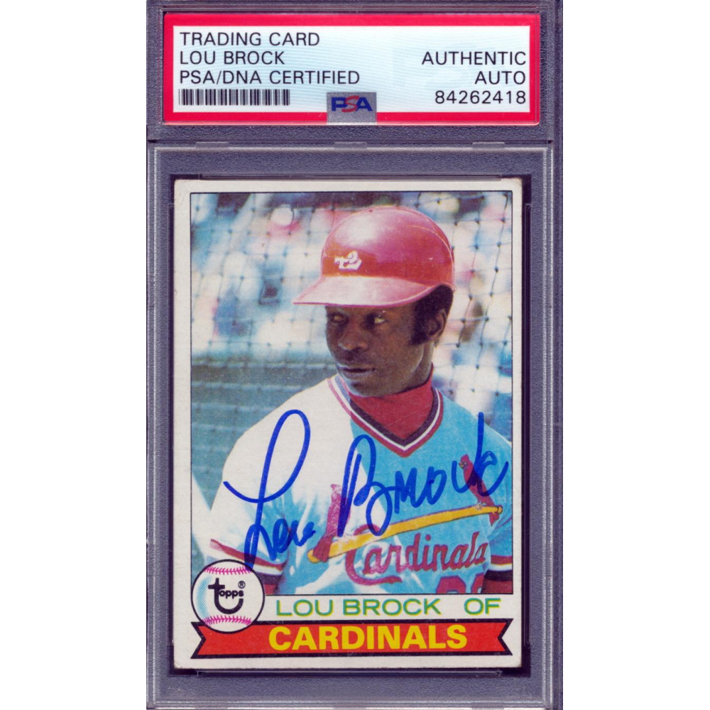 Lou Brock Signed 1979 Topps #665 (PSA) | Pristine Auction
