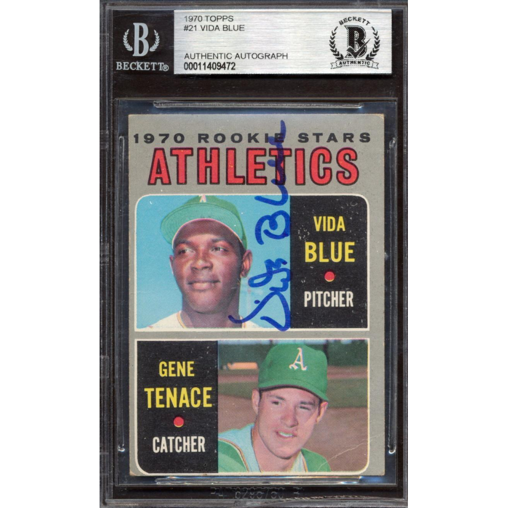 Vida Blue Signed 1970 Topps #21 Rookie Stars RC (BGS) | Pristine Auction