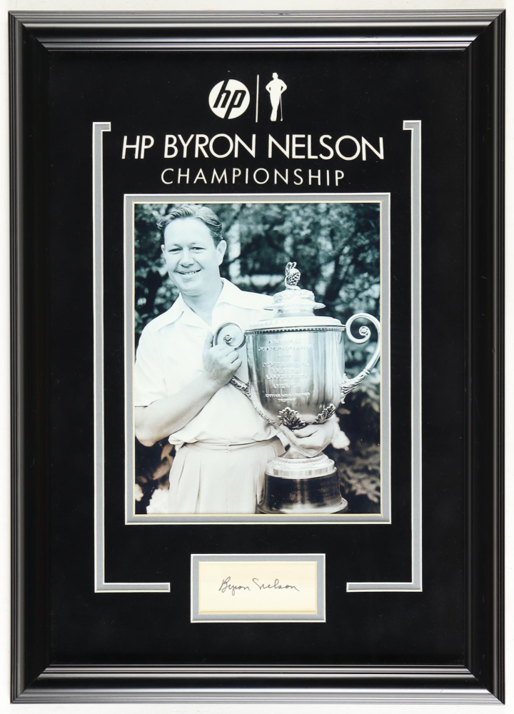 Byron Nelson Signed HP Championship Custom Framed Cut Display (Beckett ...