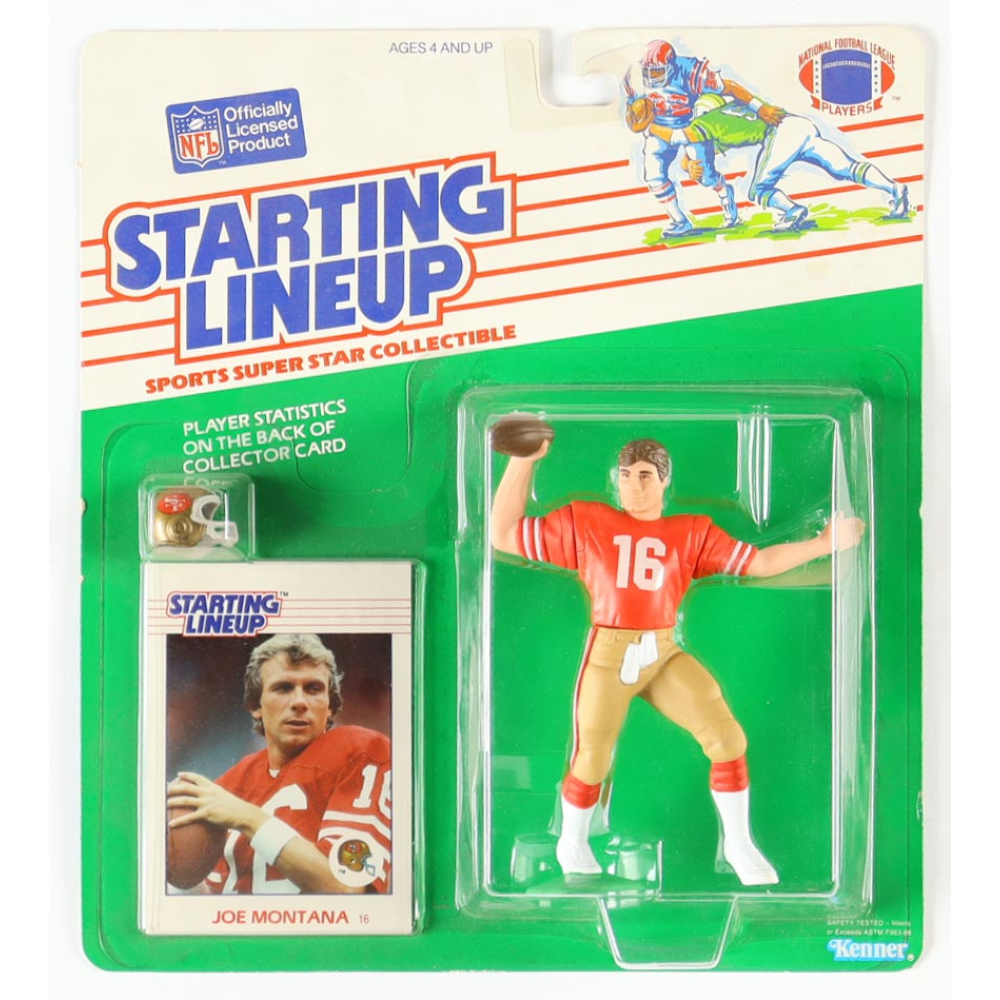 Joe Montana 1988 Starting Lineup 49ers Vinyl Figure with Trading Card ...