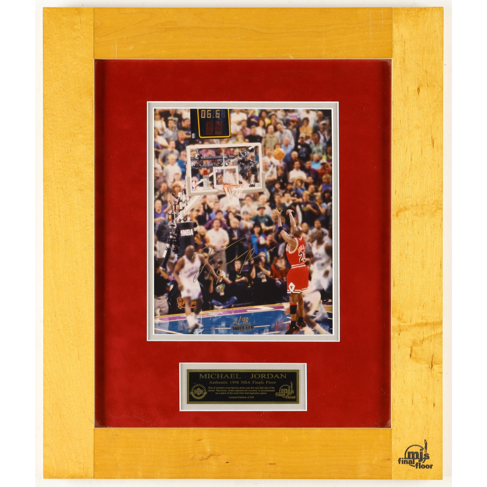 Michael Jordan Signed LE 1998 NBA Finals Custom Framed Photo Display #2 ...