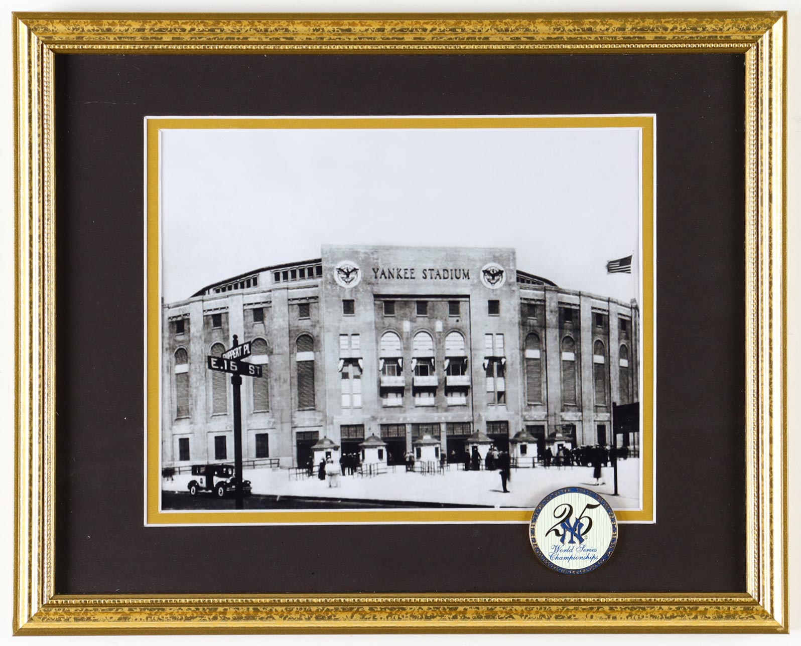 Yankee Stadium Custom Framed Photo Display With New York Yankees 25 ...
