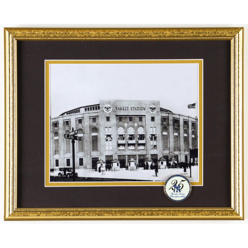 Yankee Stadium Custom Framed Photo Display With New York Yankees 25 ...