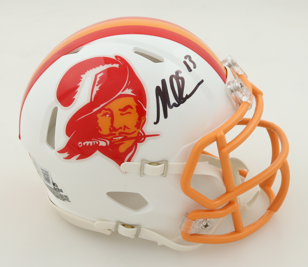 Mike Evans Signed Buccaneers Throwback Alternate Speed Mini Helmet ...