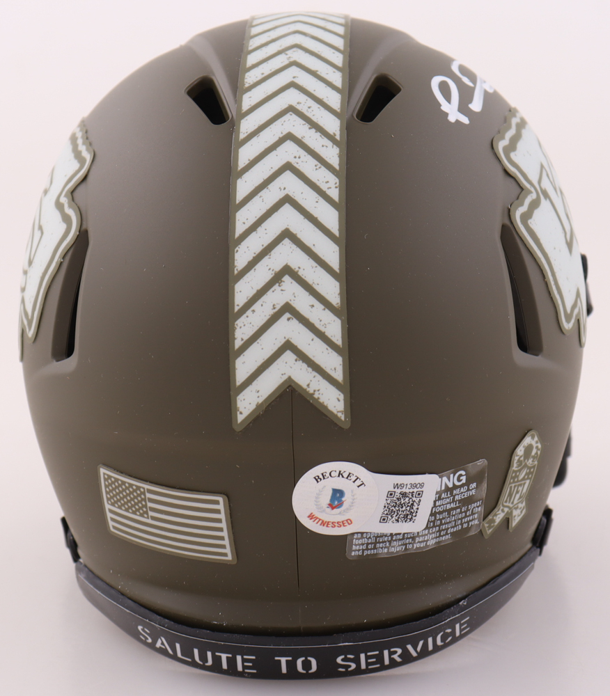 Patrick Mahomes Signed Chiefs Salute to Service Speed Mini Helmet ...