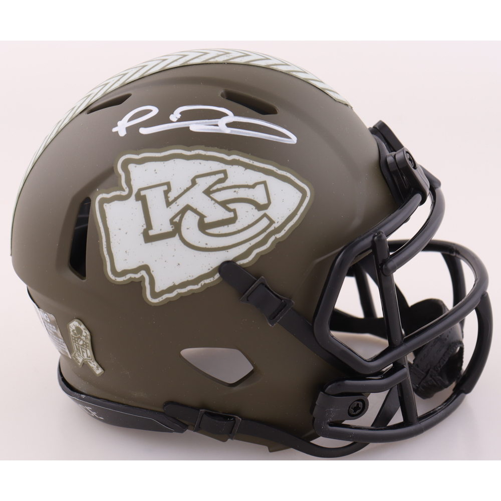 Patrick Mahomes Signed Chiefs Salute to Service Speed Mini Helmet ...