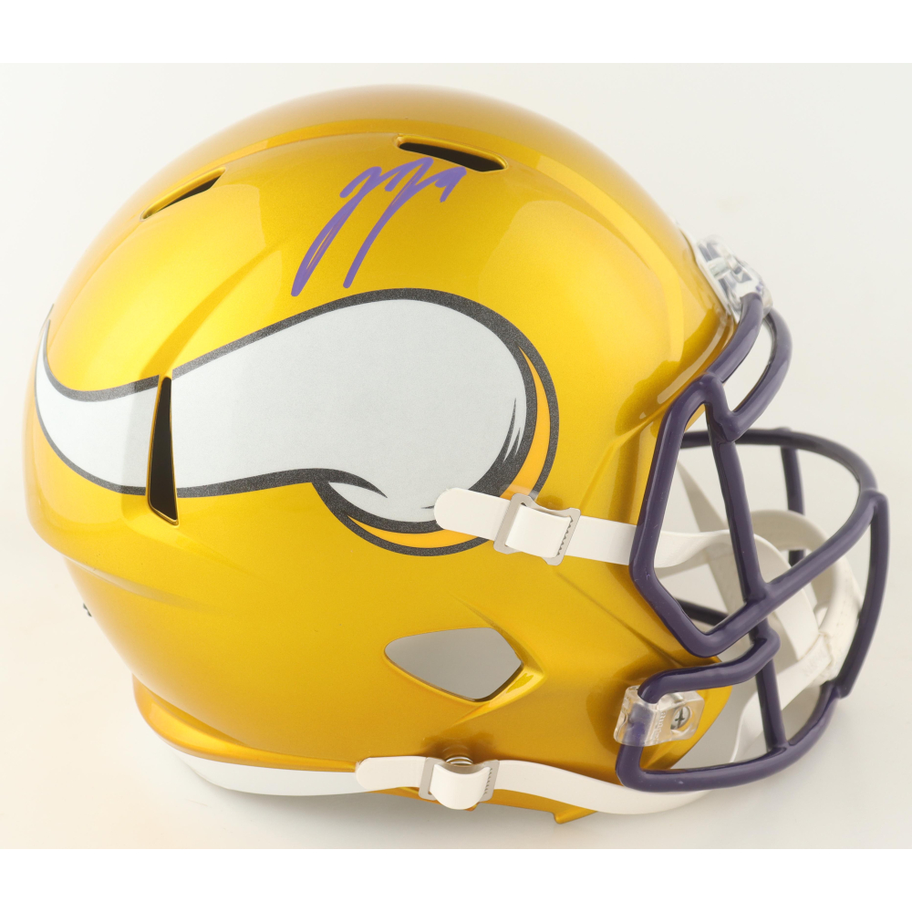 J.J. McCarthy Signed Vikings Full-Size Speed Helmet (Beckett ...
