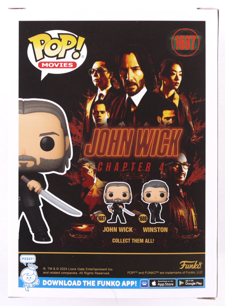 Keanu Reeves Signed "John Wick: Chapter 4" #1687 John Wick Funko Pop ...