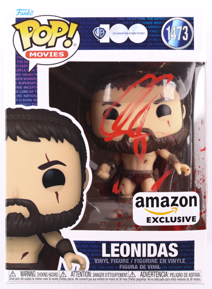 Gerard Butler Signed "WB 100" #1473 Leonidas Funko Pop! Vinyl Figure (Beckett) | Pristine Auction