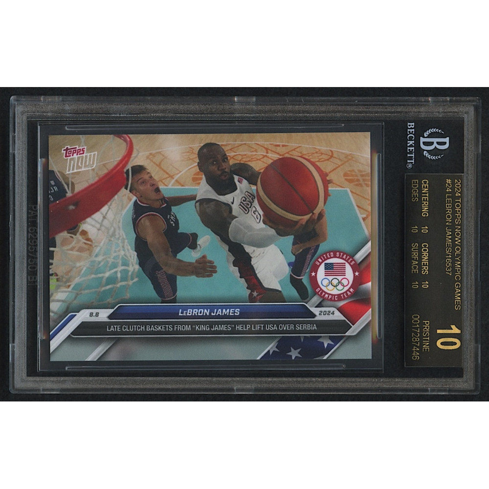 LeBron James 2024 Topps Now | Olympic Games | Team USA | #24 (BGS Black ...