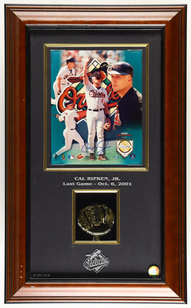 Cal Ripken Signed LE Orioles Last Game Commemorative Custom Shadowboxed ...
