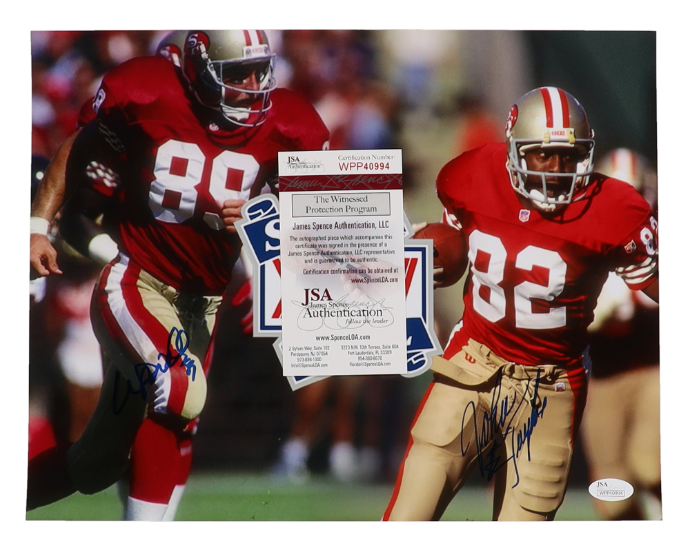 John Taylor & Wesley Walls Signed 49ers 11x14 Photo (JSA) | Pristine ...