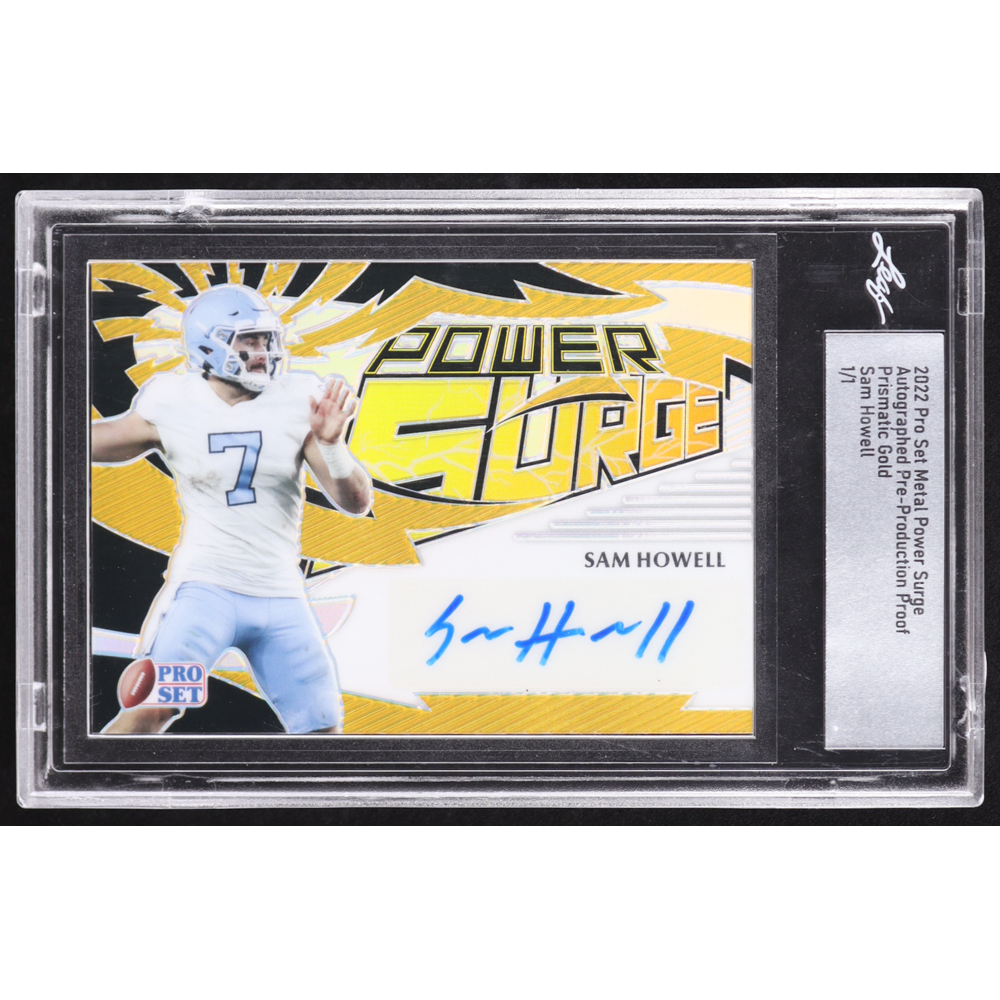 Sam Howell 2022 Pro Set Metal Power Surge Autographs Prismatic Gold Pre ...