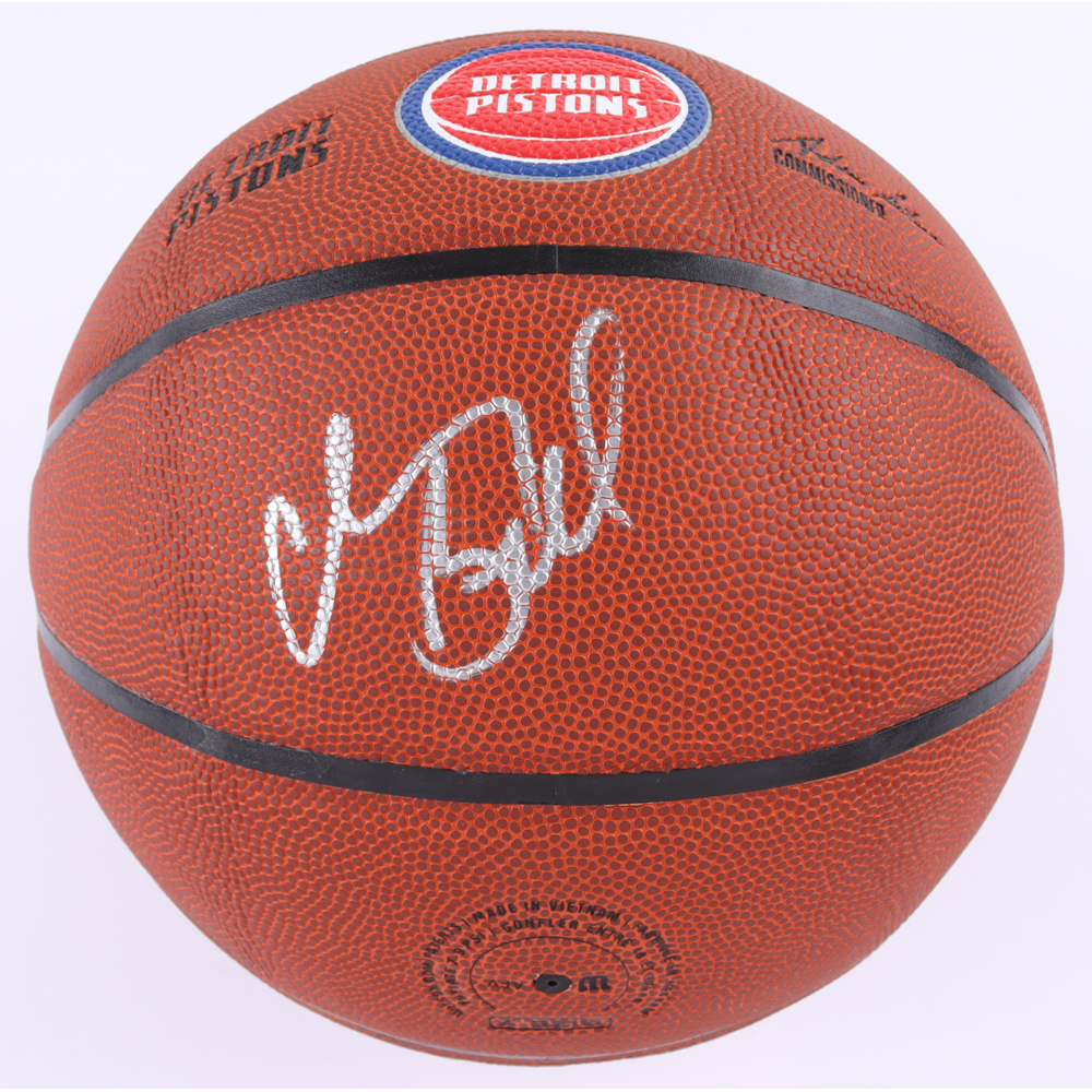 Chauncey Billups Signed Pistons Logo NBA Basketball (Beckett ...