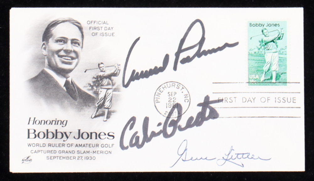 Arnold Palmer, Calvin Peete, & Gene Littler Signed Bobby Jones First ...