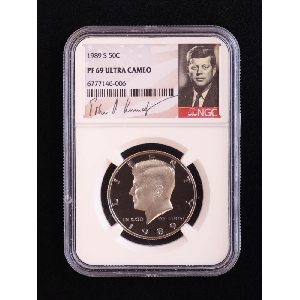 1989-S Kennedy Half Dollar - Ultra Cameo Proof - President JFK Label ...