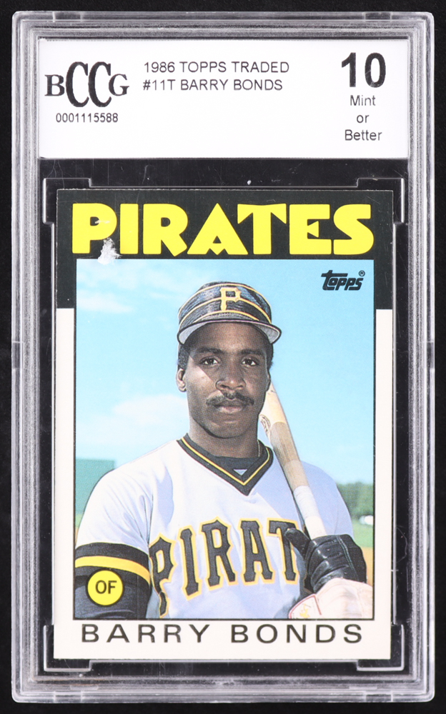 Barry Bonds 1986 Topps Traded #11T XRC (BCCG 10) | Pristine Auction
